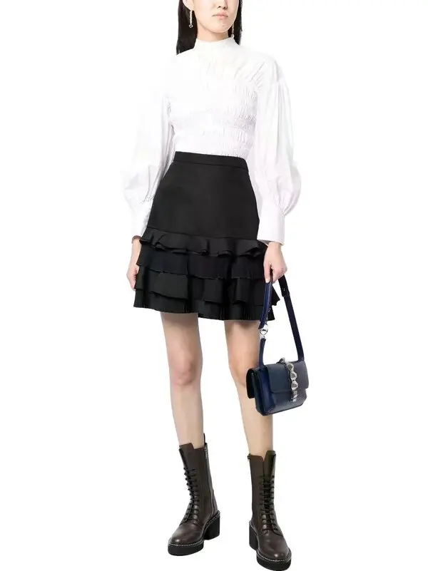 Ports 1961 Geometric-detail Leather Shoulder Bag - Blue