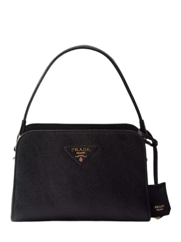 Prada Leather Mini Handbag - Black