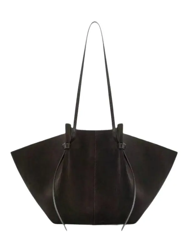 Yuzefi Large Mochi Suede Shoulder Bag - Brown