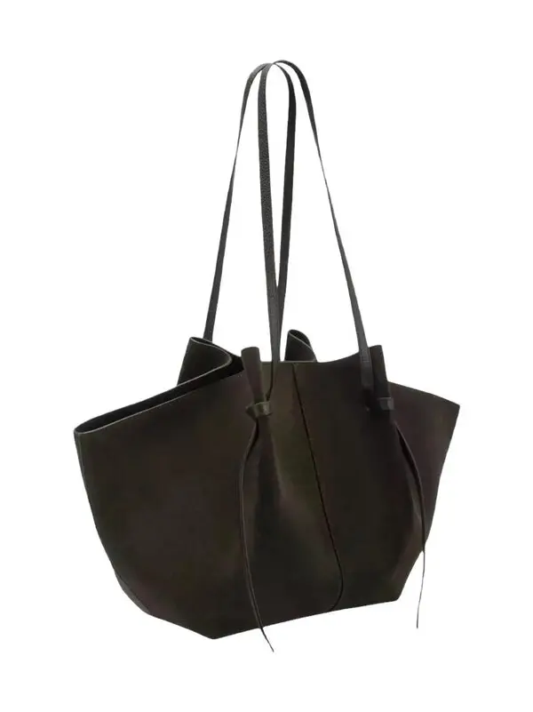 Yuzefi Large Mochi Suede Shoulder Bag - Brown