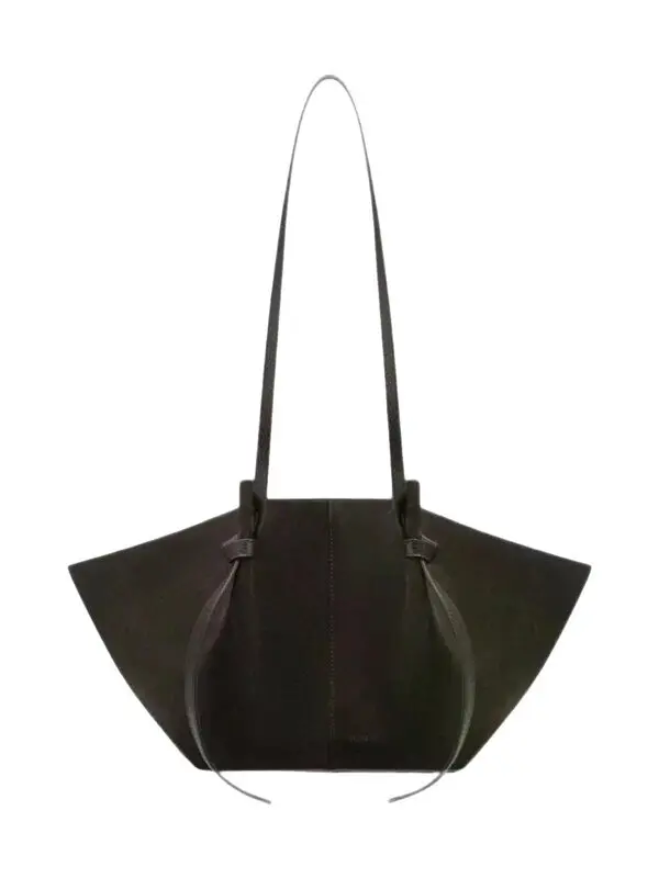 Yuzefi Medium Mochi Suede Shoulder Bag - Brown