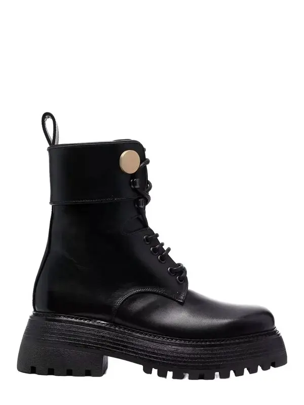 Ports 1961 Ridged Lace-up Boots - Black