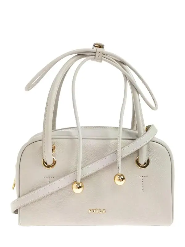 Furla Poppy Leather Mini Bag - Grey