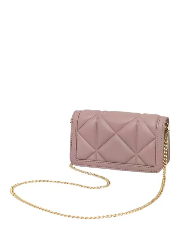 Moschino Quilted Logo-plaque Cross Body Bag - Pink