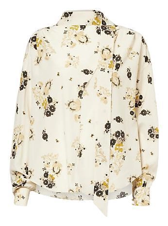 Isabel Marant Étoile Fedry Floral-print Silk-blend Blouse - Ecru