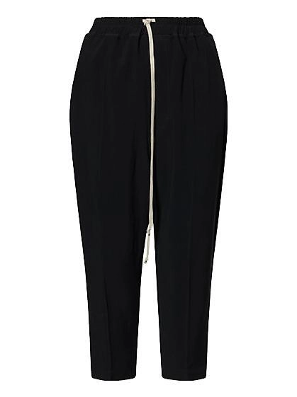 Rick Owens Astaires Cropped Cady-crepe Trousers - Black
