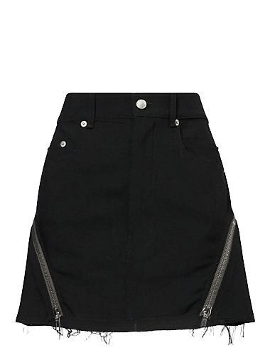 Rick Owens Bolan Banana Denim Mini Skirt - Black