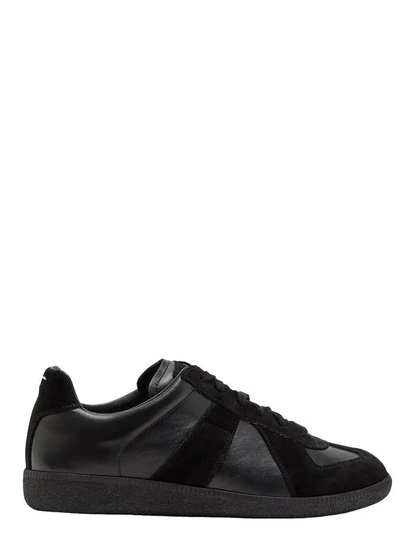 MAISON MARGIELA Replica Panelled Leather Sneakers - Black