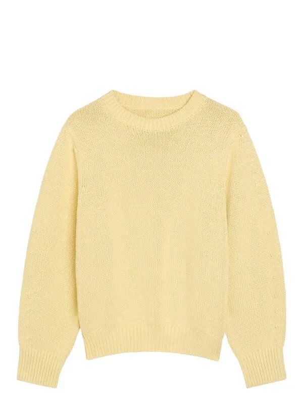 TOTEME Knitted Cotton-blend Jumper - Yellow