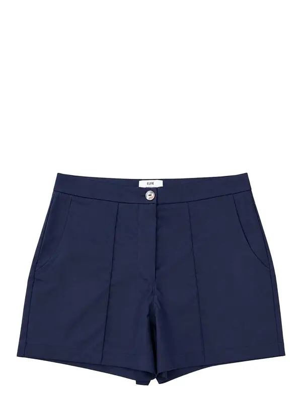 ELFIE Regula Navy Cotton Shorts - Blue