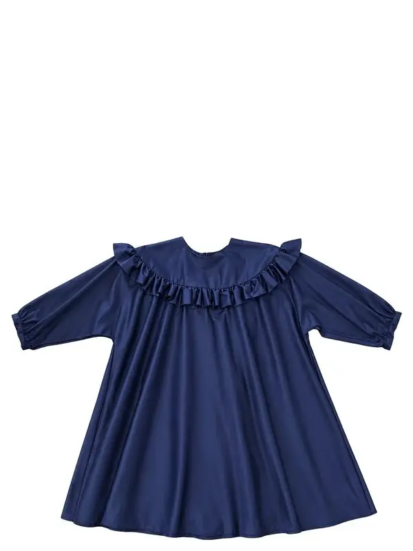 ELFIE Cristina Navy Cotton Dress - Blue