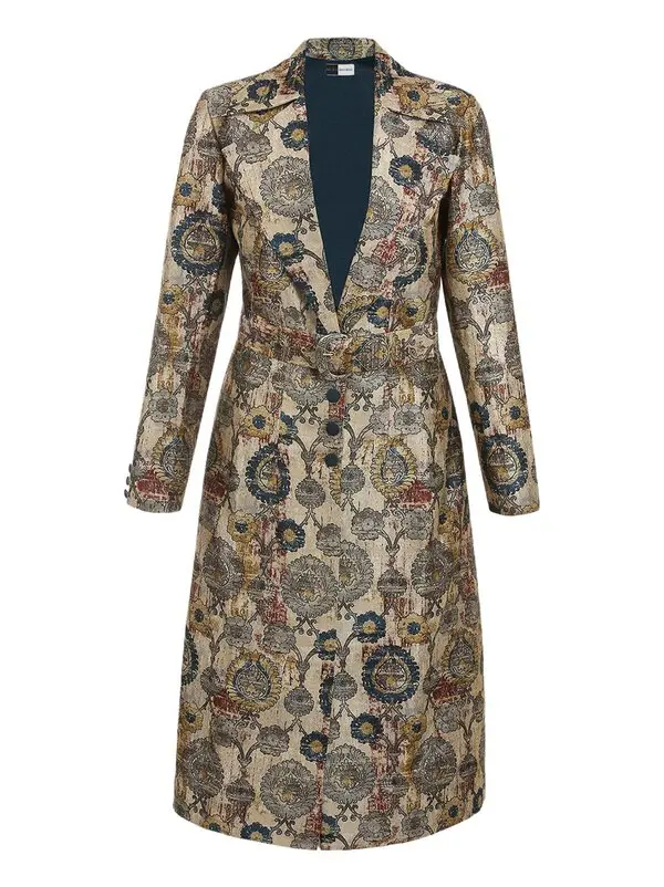 RICHA SHARMA Neutrals Timeless Elegance Trench Coat In Wild Silk - Beige/black