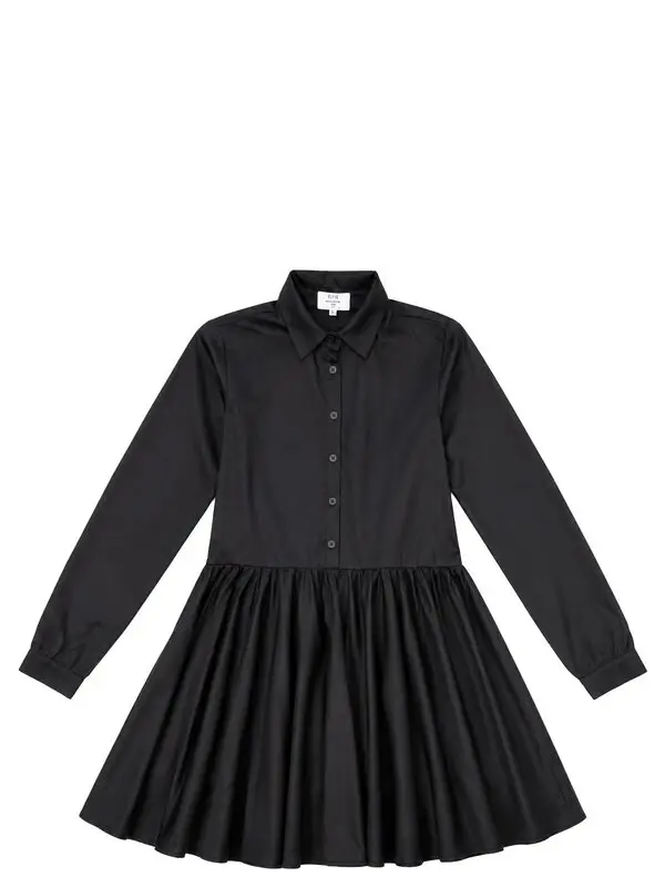 ELFIE Ola Cotton Dress - Black