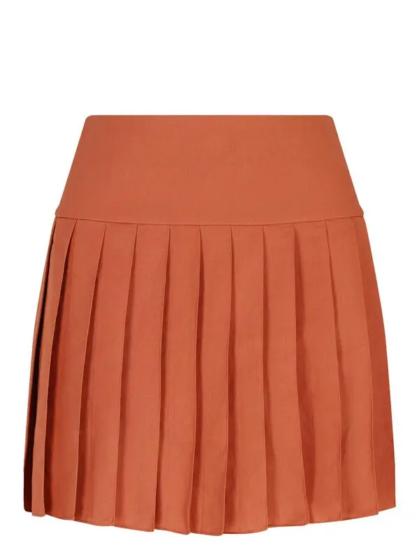 BALTÉR Sifnos Terre Cotta Pleated Skirt - Orange