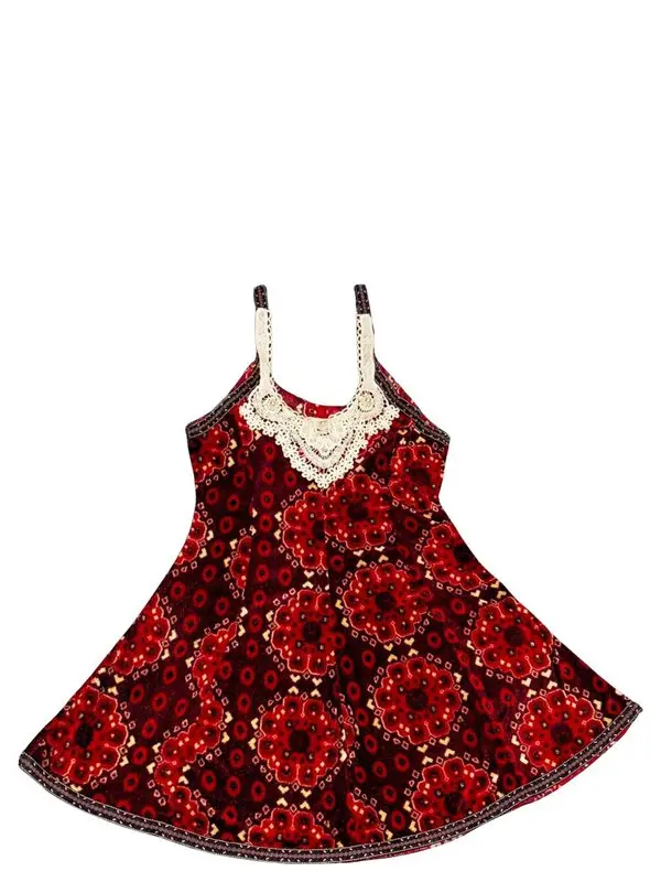 COLLECTED XX Ember Velvet Dress - Red