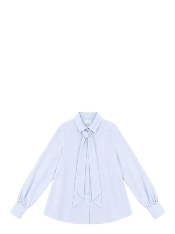 ELFIE Caro Il Oxford Cotton Blouse - Blue