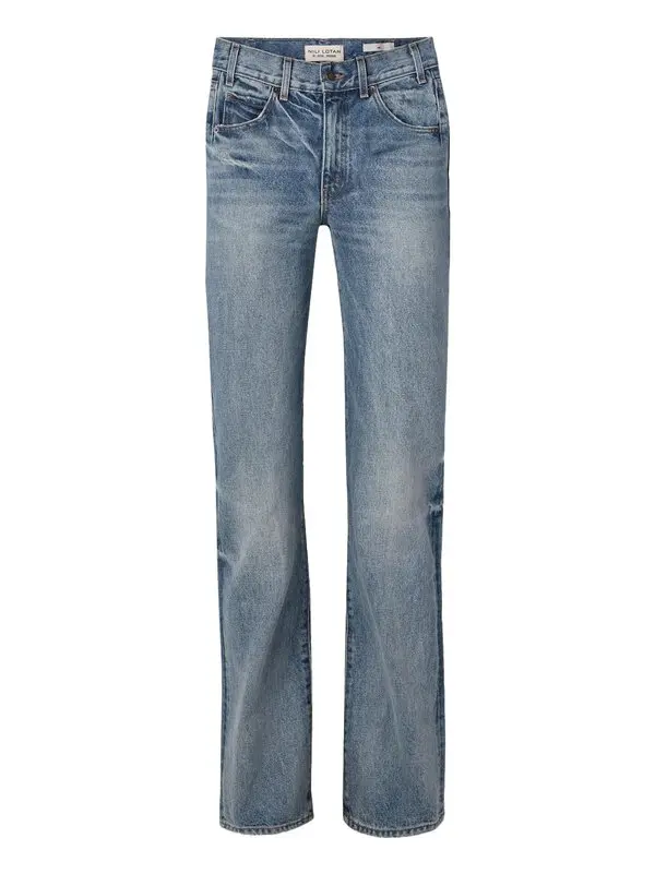 NILI LOTAN Joan High-rise Straight-leg Jeans - Blue