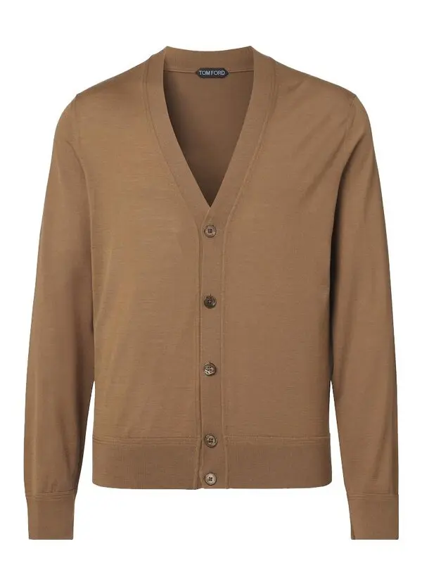 TOM FORD Wool Cardigan - Brown