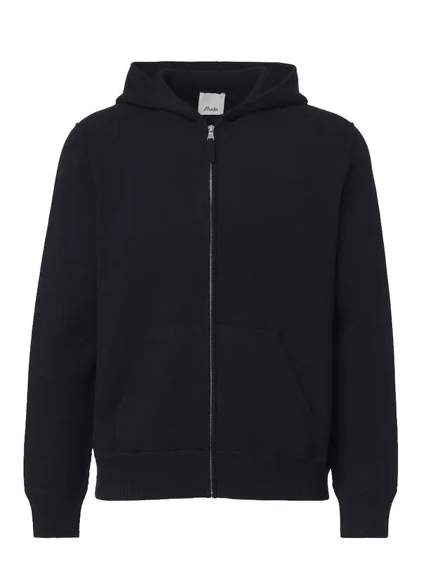 ALLUDE Hooded Wool And Cashmere Jacket - Blue