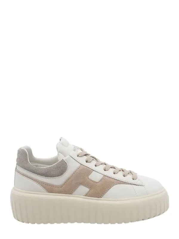 Hogan H-stripes Leather Sneakers - White