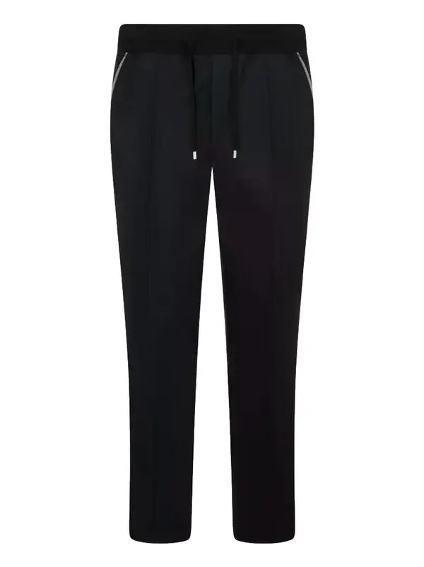 MOORER Slim-fit Drawstring Track Pants - Black
