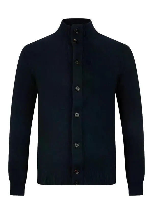 MOORER Arquato Cashmere High-neck Cardigan - Blue