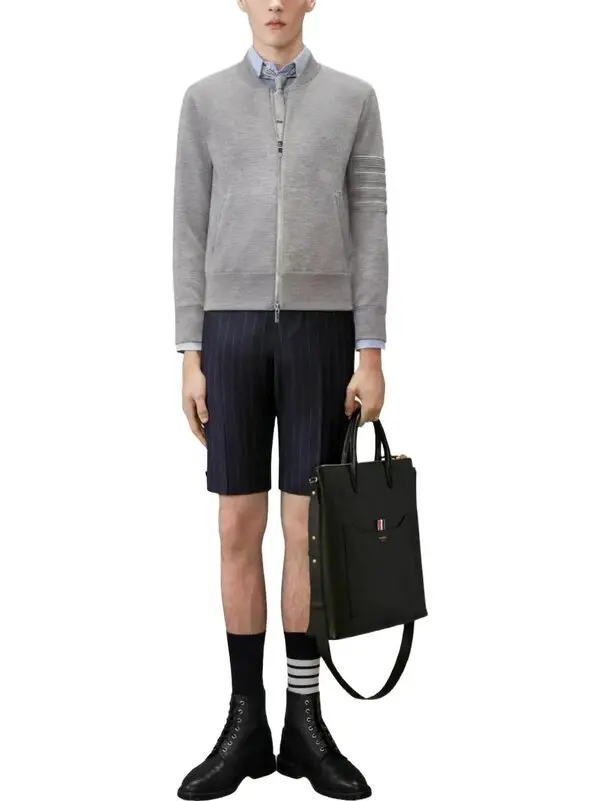 Thom Browne Milano-stitch 4-bar Bomber Jacket - Grey