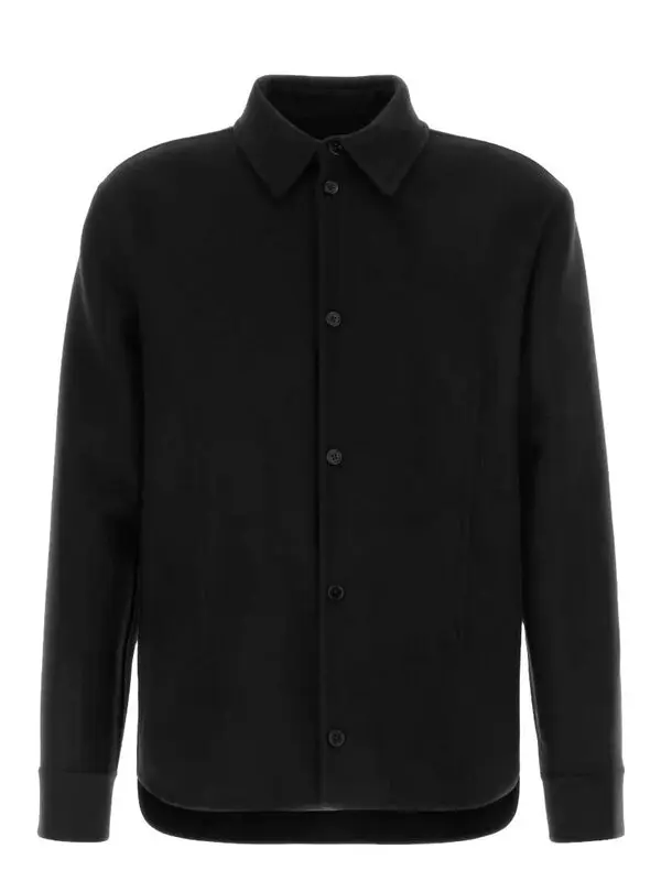 JIL SANDER Wool Shirt Jacket - Black