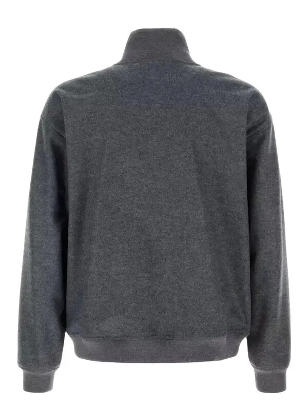 JIL SANDER High-neck Zip-up Jacket - Grey
