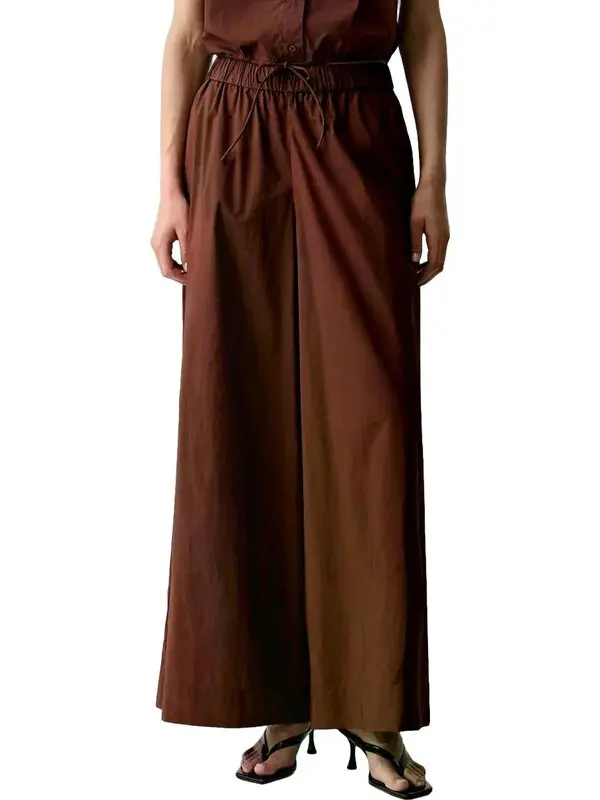 BENETTON Elasticated-waist Palazzo Pants - Brown