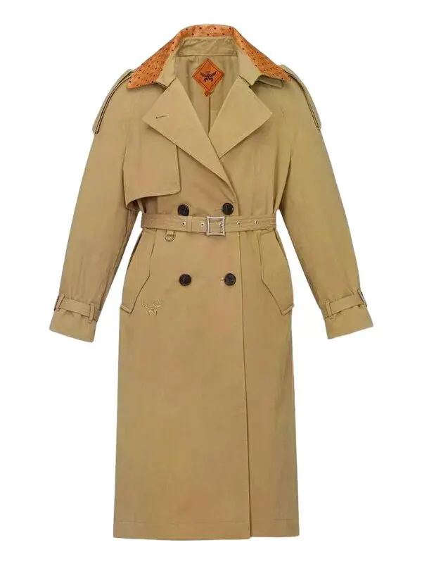 Mcm Double-breasted Trench Coat - Neutrals