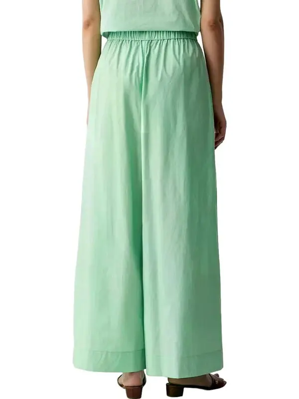 BENETTON Elasticated-waist Palazzo Pants - Green