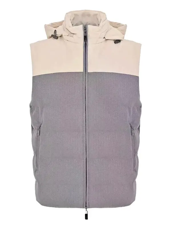 Pal Zileri Hooded Gilet - Grey