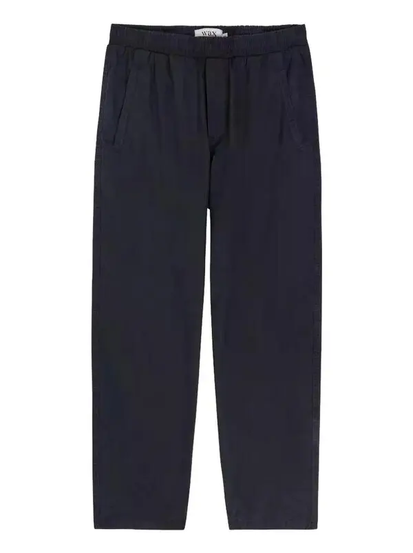 WAX LONDON Elasticated-waist Cotton Straight-leg Trousers - Blue