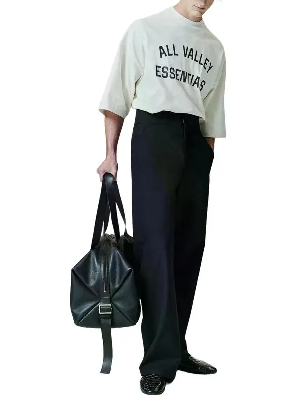 Fear Of God Merch Tee Logo-print Drop-shoulder T-shirt - Neutrals