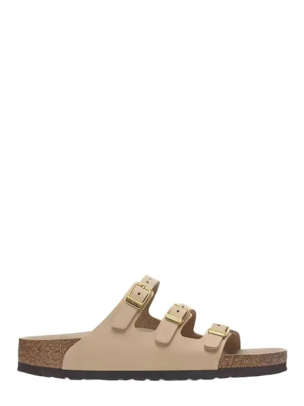 BIRKENSTOCK Florida Nubuck Leather Sandals - Neutrals