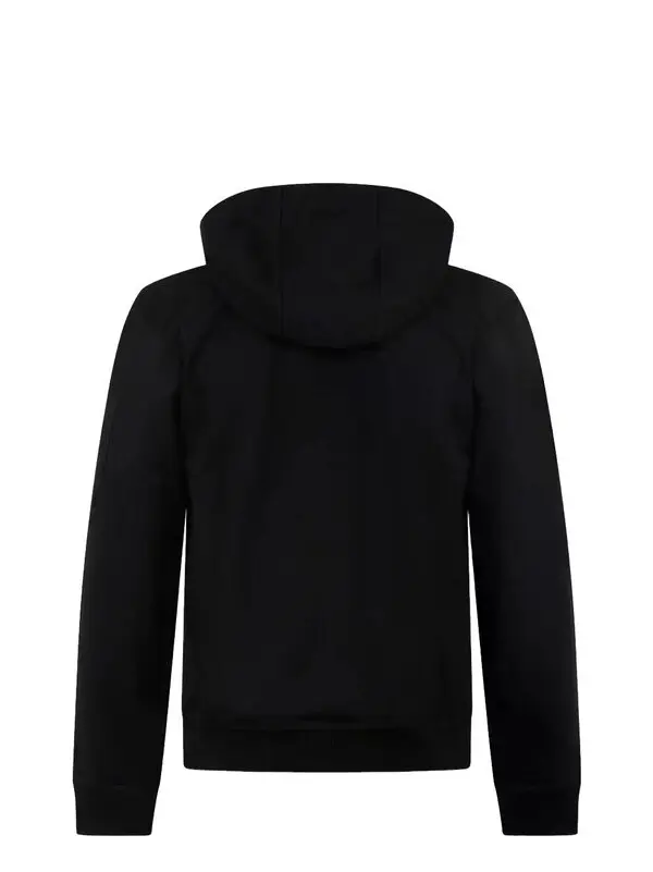 MOORER Zip-pocket Drawstring Hoodie - Black