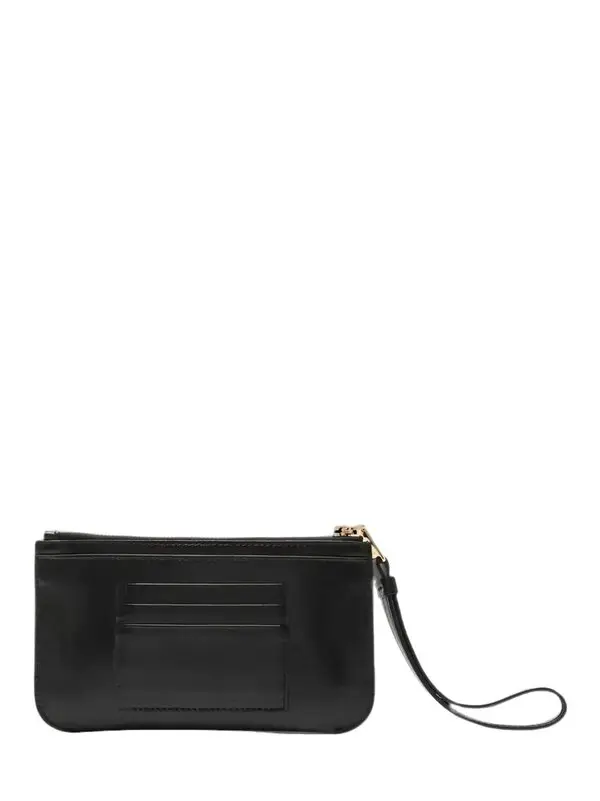 LANCEL M Origami Logo-print Clutch Bag - Black