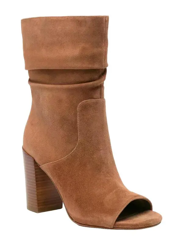 Michael Kors Shayna Slouchy Open-toe Ankle Boots - Brown