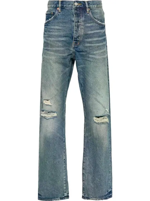 PURPLE BRAND P011 Vintage Knee Slit Jeans - Blue
