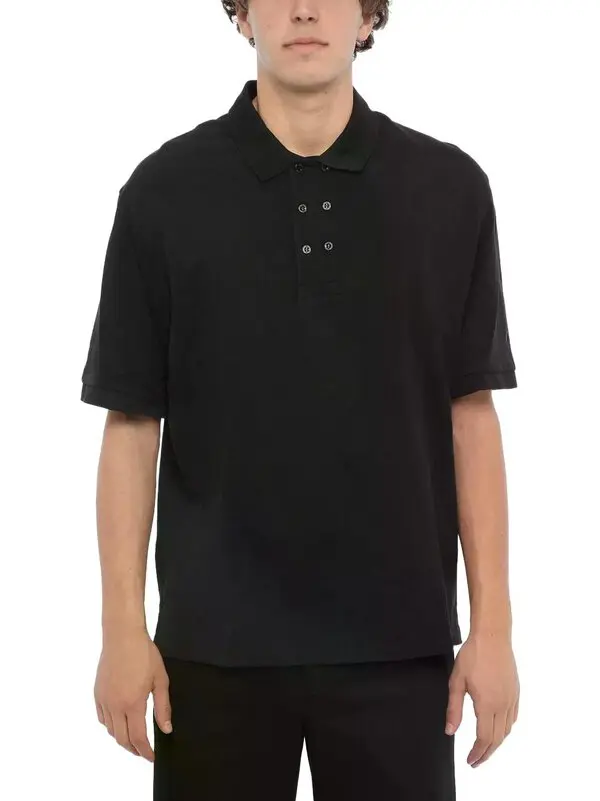 Neil Barrett Piqué Cotton Polo Shirt - Black