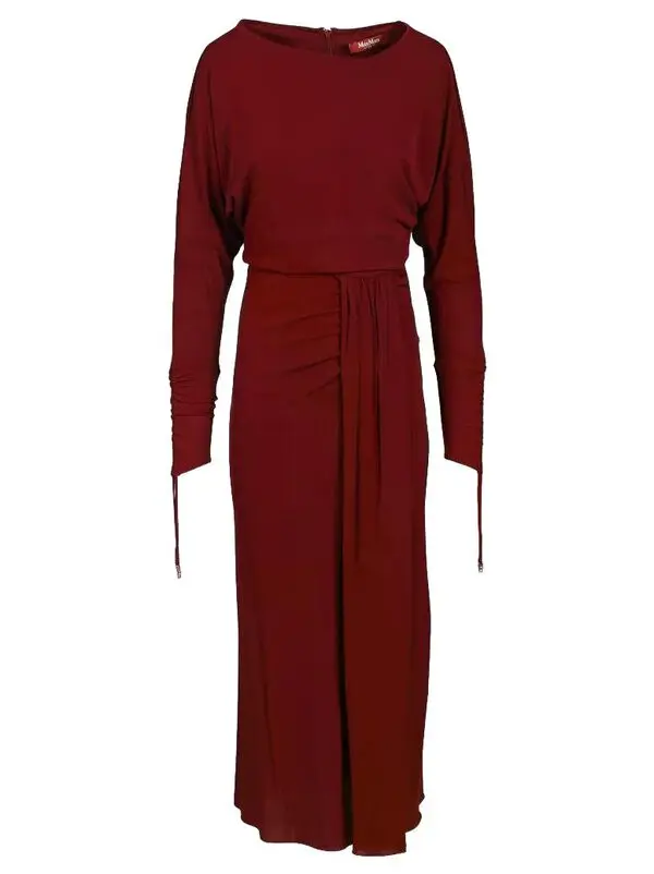 Max Mara Long-sleeve Maxi Dress - Red