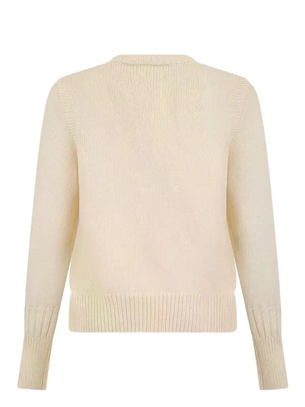 MOORER Round-neck Sweater - White