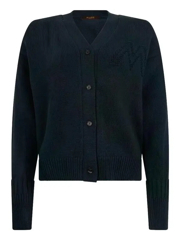MOORER Button-front Cardigan - Blue