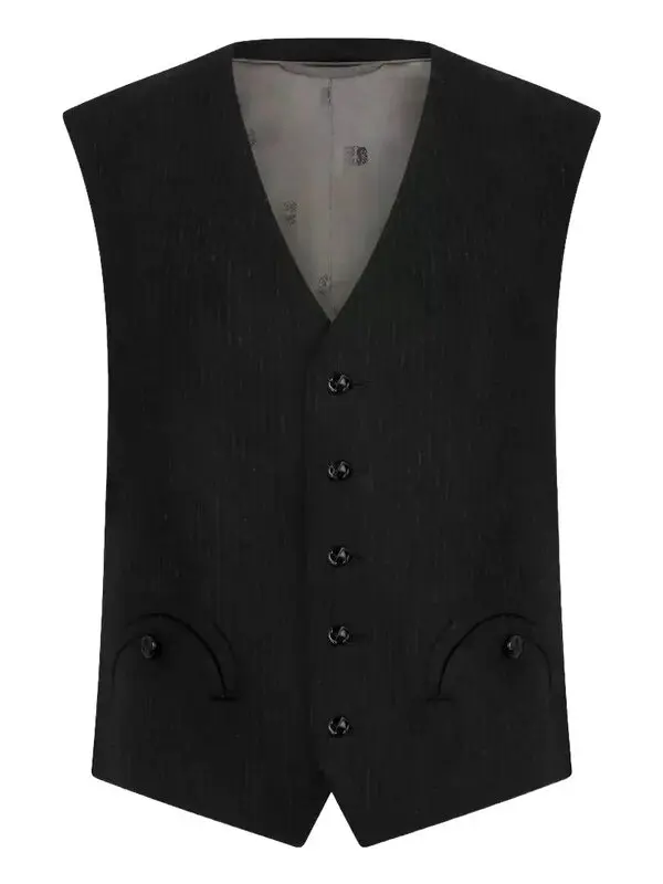 BLAZÉ MILANO Feral Pinstripe-pattern Waistcoat - Black