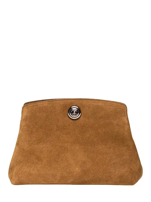 LIFFNER Push Lock Pouch Mini Light Suede - Brown