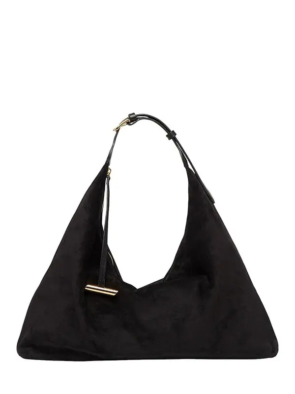 LIFFNER Pillow Hobo Suede - Black