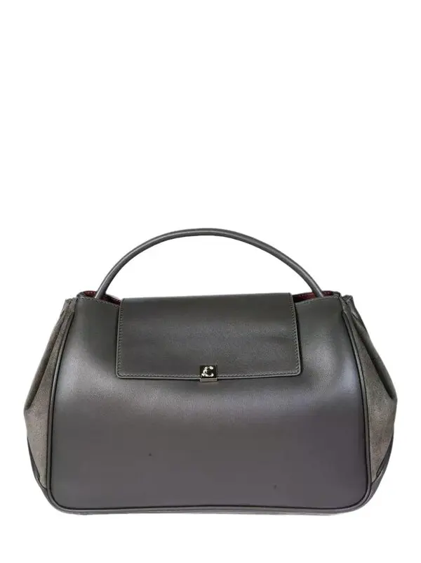 COCCINELLE Leather And Suede Handheld Cross Body Bag - Grey