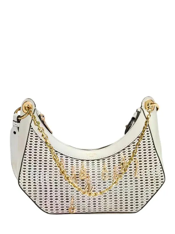 LANCEL M Croisette Perforated Logo-charm Shoulder Bag - White
