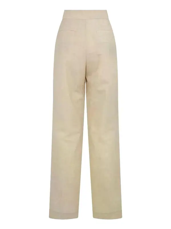 MOORER High-waisted Belted Trousers - Neutrals